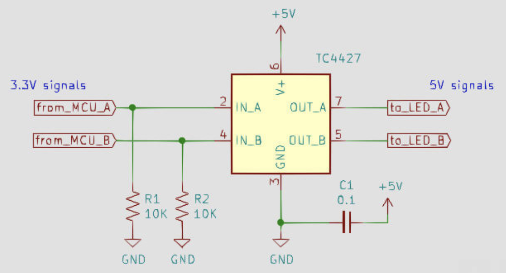Logic Level Shifters for Driving LED Strips – Electric Fire Design